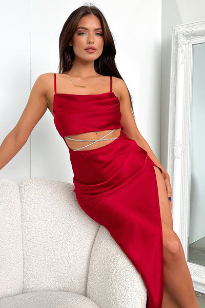 Kamdyn Midi Dress - Red – Thats So Fetch AU